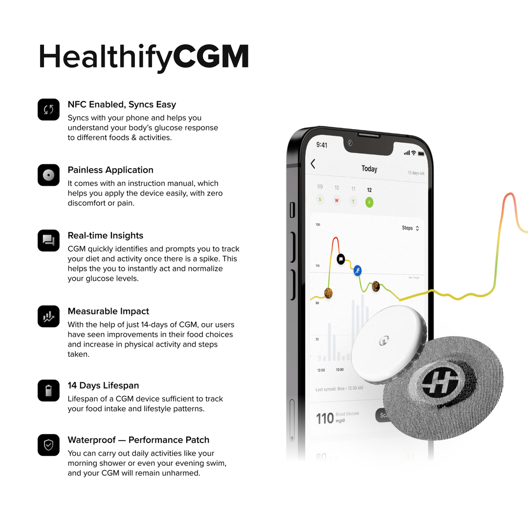 Healthify Smart CGM Plan with Free Smart Plan (1mo)