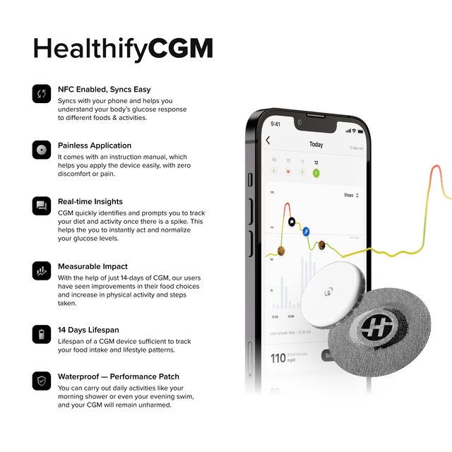 Healthify Smart CGM Plan with Free Smart Plan (1mo)
