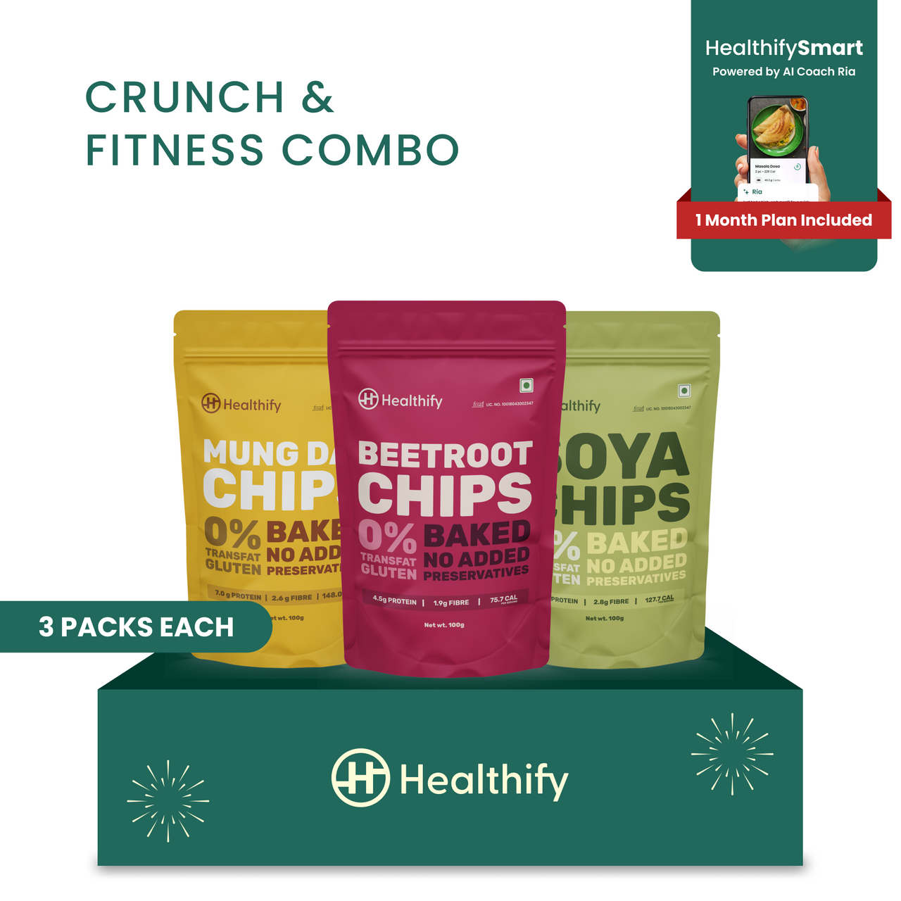 Crunch & Fitness Combo | HealthifyStore
