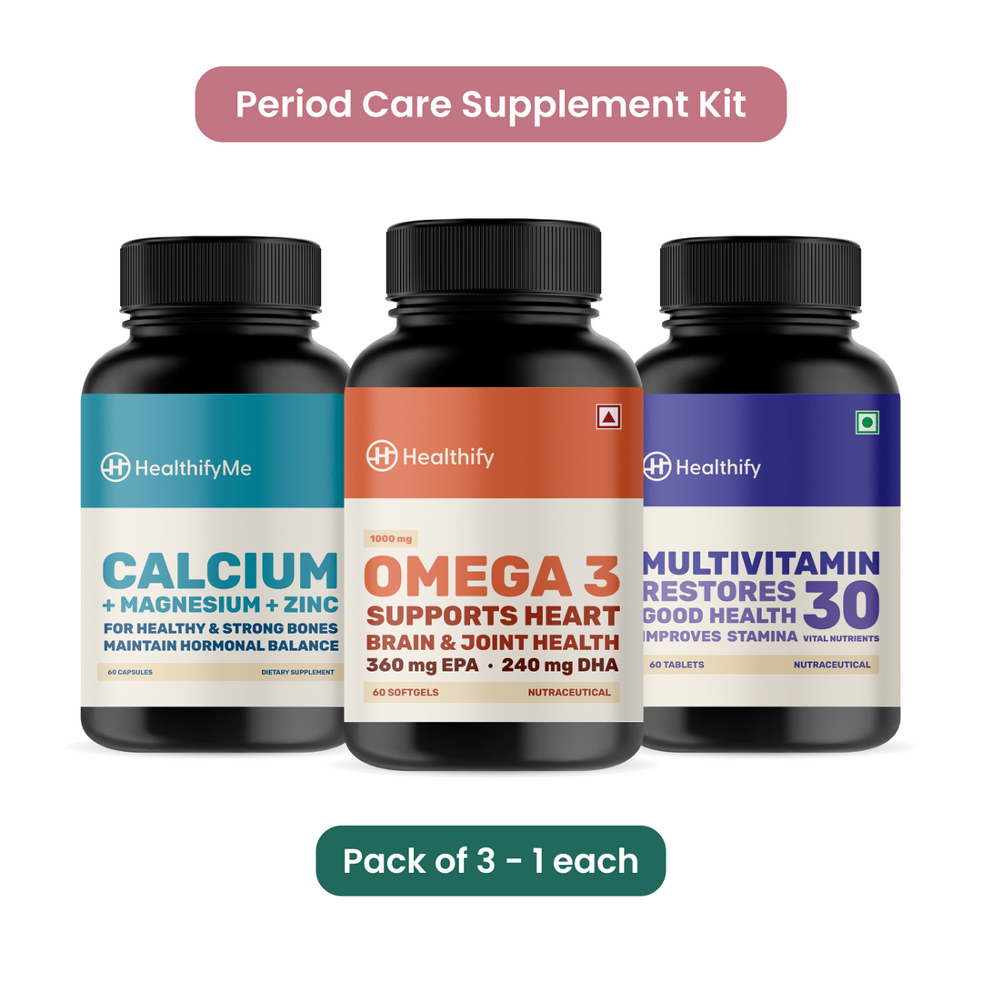 Period Care Supplements Kit - Combo of Daily Supplement Capsules ...